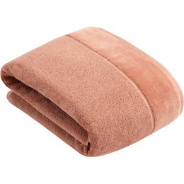 Vossen Badetuch &raquo;Pure&laquo; Baumwolle & VEGAN, mit eleganter Veloursbord&uuml;re rot Frottier, Obermaterial: 100% Baumwolle
