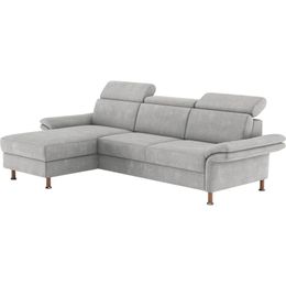 Home Affaire Ecksofa &raquo;Calypso L-Form&laquo; mit motorischen Funktionen im Sofa und Recamiere grau 100% Polyester