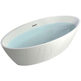 Sanotechnik Badewanne &raquo;Manhatten&laquo; H&ouml;he 56 cm Vorrichtung f&uuml;r Ablaufschlauch Ma&szlig;e: 170x80,6x60cm wei&szlig; Acryl