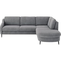 Sit & More sit&more Ecksofa &raquo;Soul L-Form&laquo; wahlweise mit Bettfunktion und Bettkasten oder Schubkasten grau 100% Polyester