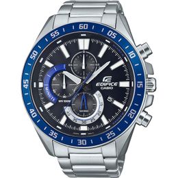 CASIO EDIFICE Herren CASIO EDIFICE Chronograph Quarzuhr, Armbanduhr,Herrenuhr, Edelstahlarmband,bis 10bar wasserdicht silber