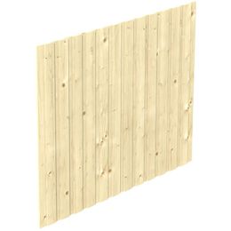 Skan Holz Carport-Seitenwand aus Deckelschalung 20x120mm beige Holzwerkstoff