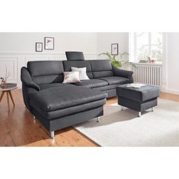 Sit & More sit&more Ecksofa &raquo;Cardoso L-Form&laquo; mit Federkern, wahlweise mit Bettfunktion grau Luxus-Microfaser 2 (100% Polyester);Luxus-Microfaser ALTARA NUBUCK (