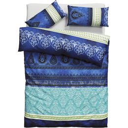OTTO home Bettw&auml;sche &raquo;Sonnenham&laquo; 2 in Gr. 135x200 oder 155x220 cm, 100% Baumwolle, Paisley blau Renforc&eacute;, Obermaterial: 100% Baumwolle