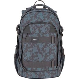 L&auml;ssig L&auml;ssig Damen L&Auml;SSIG Schulrucksack &raquo;Origin Bold, spots blue&laquo; Reflektoren aus recyceltem Material blau
