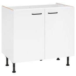 Optifit Sp&uuml;lenschrank &raquo;Elga&laquo; mit Soft-Close-Funktion, h&ouml;henverstellbaren F&uuml;&szlig;en, Breite 90 cm wei&szlig; Holzwerkstoff