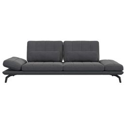 FLEXLUX &raquo;Tropea Funktionssofa, Designsofa, Relaxfunktion, TV-Couch,&laquo; mit Armteilverstellung sowie Sitztiefenverstellung, Breite 252 cm grau 100% 