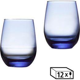 Libbey Gl&auml;ser-Set &raquo; Weinglas, 12er Set -STEMLESS-&laquo; 451 ml, hochwertig verarbeitet, im modernen Design blau Glas