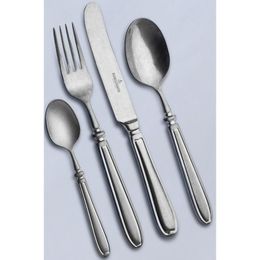 Besteck-Set &raquo;Landhaus&laquo; Vintage-Look, Stone washed, inkl. Klappetui silber Chromnickelstahl 18/10