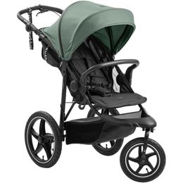 hauck Dreirad-Kinderwagen &raquo;Runner 3, Jungle Green&laquo; 22 kg mit XXL-Luftr&auml;dern u. Handbremse; bis 22 kg belastbar gr&uuml;n Dreirad-Kinderwagen