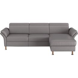 Home Affaire Ecksofa &raquo;Calypso L-Form&laquo; mit motorischen Funktionen im Sofa und Recamiere grau 100% Polyester