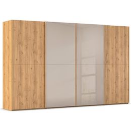 Rauch Schwebet&uuml;renschrank &raquo;Kleiderschrank Schrank Garderobe Schlafzimmerschrank SCALE-WOOD&laquo; edle geteilte Front in massiver Asteiche mit Glast&uuml;ren 