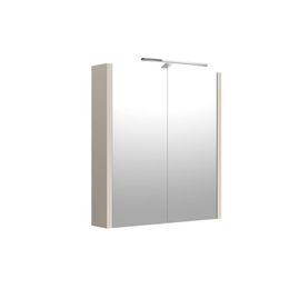 Welltime Badezimmerspiegelschrank &raquo;Joy&laquo; Breite 78 cm, mit 2 T&uuml;ren, mit LED, IP 44 grau FSC -zertifizierter Holzwerkstoff