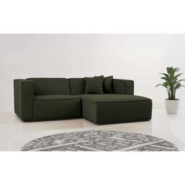OTTO home Ecksofa &raquo;Tammie&laquo; Breite 222 cm, Webstoff fein, bodentief, mit Wellenunterfederung 100% Polyester