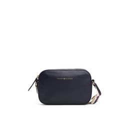 Tommy Hilfiger Damen Umh&auml;ngetasche &raquo;TH LOGOTAPE CAMERA BAG&laquo;, Damen Schultertasche, Minibag mit Logo-Schriftzug auf Umh&auml;ngeriemen blau