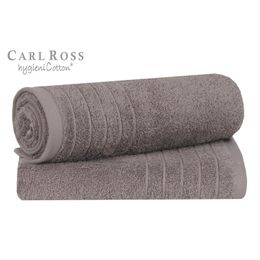 Carl Ross Handtuch &raquo;HygieniCotton&laquo; mit 2 Aufh&auml;ngekordeln grau Frottee, Obermaterial: 100% Baumwolle
