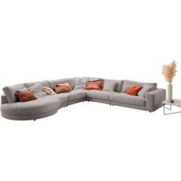 3C Candy Ecksofa &raquo;Enisa II, bequem und komfortabel, Mega Familiensofa, L-Form&laquo; incl. 3 Flatterkissen, wahlweise mit Flecken-Schutz-Bezug Easy care 