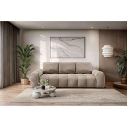 OTTO home 3-Sitzer &raquo;AZITA optionale Schlafsofa mit Bettkasten, Breite 253cm&laquo; Sofa mit Wellenunterfederung, Bubble-Optik, Verl&auml;ssliche Qualit&auml;t 100% 