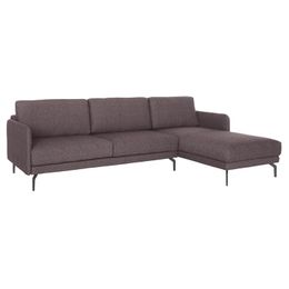 Creation BY ROLF BENZ Ecksofa &raquo;CR.450, Designecksofa, L-Form&laquo; Armlehne sehr schmal, Breite 274 cm, Alugussfu&szlig; Umbragrau lila Chenille COCO (72% 