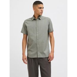 Jack & Jones Jack & Jones Herren Kurzarmhemd &raquo;JJPIERRE SLUB SHIRT SS&laquo; gr&uuml;n S, N-Gr