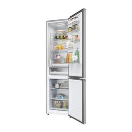 Haier K&uuml;hl-/Gefrierkombination 2D 60 Series 5 &raquo;HDPW5620BNPK&laquo; 205 cm hoch 59,5 cm breit Air Surround Technologie: Erh&auml;lt die Frische zu 99% silber Smart Home
