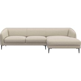 FLEXLUX &raquo;Belle Designsofa, L-Form, B/T 288/149 cm&laquo; Skandinavisches Design, In hochwertiger Verarbeitung wei&szlig; 100% Polyester