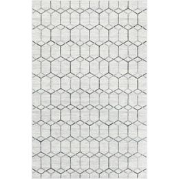 MyFlair Teppich &raquo;Titan Trellis, LAGERR&Auml;UMUNG!&laquo; rechteckig 13 mm H&ouml;he Kurzflor, gewebt, modernes geometrisches Design beige Polypropylen (PP)