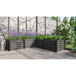 Vitavia Hochbeet &raquo;Meta In&Out 401 M&laquo; BxTxH: 185x185x40 cm, granit/schwarz grau B/H/T: 185cm x 40,3cm x 185cm