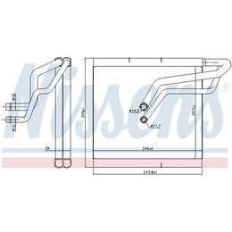 NISSENS Verdampfer, Klimaanlage 92366 mit Rohrleitung f&uuml;r SKODA VW SEAT CUPRA AUDI 5Q1820102A 5Q1816100A 5Q1820102D
