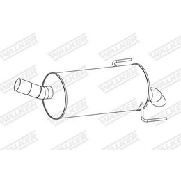 WALKER Endschalld&auml;mpfer 24317 f&uuml;r VAUXHALL OPEL 5852600 13227374