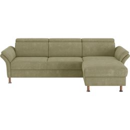 Home Affaire Ecksofa &raquo;Calypso L-Form&laquo; mit motorischen Funktionen im Sofa und Recamiere gr&uuml;n 100% Polyester