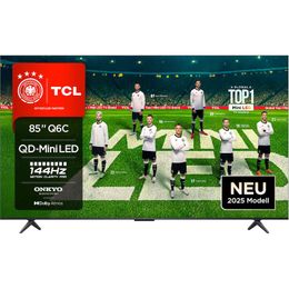 TCL Mini-LED-Fernseher &raquo;85Q6CX1&laquo; 215 cm/85 &prime;&prime; Smart-TV 4K Multi-HDR Dolby Vision, 144Hz, ONKYO Dolby Atmos, Apple Airplay 2 schwarz Unterst&uuml;tzung von 