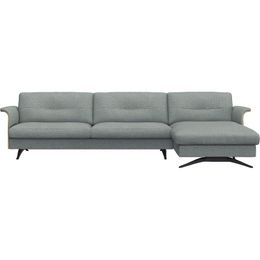 FLEXLUX Ecksofa &raquo;Glow, super bequem durch hochwertigem Sitzaufbau mit Federkern, L-Form&laquo; Modernes skandinavisches Design blau 62% Polyester/17%