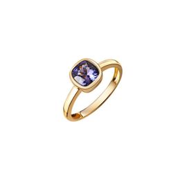Vivance Damen Fingerring &raquo;585/- Gelbgold glanz Tansanit&laquo; gelb