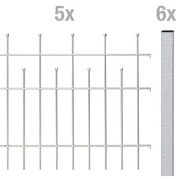 Alberts Metallzaun &raquo;Madrid&laquo; Gesamtl&auml;nge: 10 m, versch. H&ouml;hen, feuerverzinkt, zum Aufschrauben silber Stahl