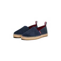 Tommy Hilfiger Herren Espadrille &raquo;HILFIGER FLEX MIX ESPADRILLE&laquo; , Sommerschuh, Schlupfschuh, Slipper mit seitlichem Logo-Schriftzug blau 43