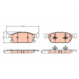 TRW Bremsbelagsatz, Scheibenbremse GDB2167 vorne rechts links f&uuml;r FORD USA 2241923 E1GC-2K021-AC 2404736