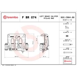 Brembo Bremssattel fbr074 vor der Achse f&uuml;r Mercedes