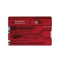 Victorinox Swiss Card Classic, 10 Funktionen Rot transparent