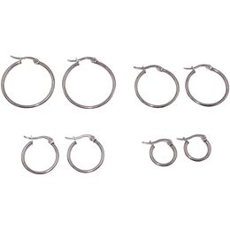 Firetti Damen Creolen-Set &raquo;Multipack Schmuck Geschenk Ohrschmuck Ohrringe&laquo; Made in Germany silber