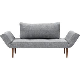 INNOVATION LIVING &raquo;Zeal Designsofa mit verstellbaren Armlehnen, Federkern, bequem&laquo; im Scandinavian Design, Styletto Beine, inklusive R&uuml;ckenkissen grau