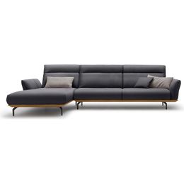 Creation BY ROLF BENZ Ecksofa &raquo;CR.460 Designsofa mit erstklassigem Sitzkomfort&laquo; Sockel in Nussbaum, Winkelf&uuml;&szlig;e in Umbragrau, Breite 338 cm schwarz 