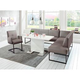 exxpo - sofa fashion Eckbank &raquo;Affogato, hoher Sitzkomfort, bequem&laquo; Frei im Raum stellbar braun Struktur: Webvelour 100% Polyester