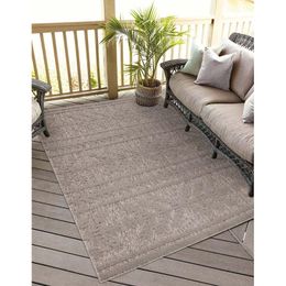 Carpet City &raquo;In-& Outdoorteppich Santorini 411, 3D-Effekt, Boho-Optik&laquo; rechteckig 5 mm H&ouml;he Wetterfest & UV-best&auml;ndig f&uuml;r Terrasse, Balkon, K&uuml;che, Flur braun 