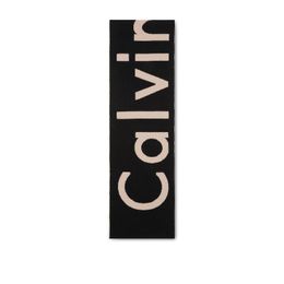Calvin Klein Damen Modetuch &raquo;BOLD LOGO 2-TONE WOOL HW SCARF&laquo; Perfekt f&uuml;r den Alltag schwarz