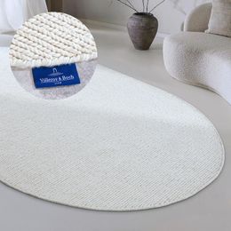 Villeroy & Boch Wollteppich &raquo;Francois&laquo; rechteckig 7 mm H&ouml;he in rund, oval, L&auml;ufer, handgewebt, Wolle, Wohnzimmer, Schlafzimmer wei&szlig; Wolle
