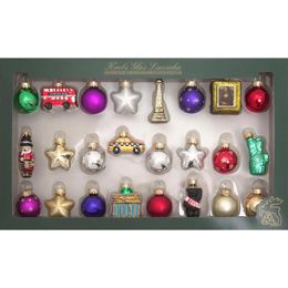 Christbaumschmuck &raquo;Mini-Figuren 24 Tage um die Welt&laquo; Christbaumschmuck aus Glas, mundgeblasen, handgefertigt, mini, Figuren bunt Glas