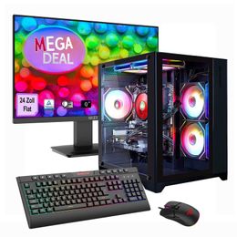 GAMEMAX Gaming-PC-Komplettsystem &raquo;MegaDeal Infinity Mini BK 2698 Ryzen 7 5700X RTX 5060Ti 16GB 1TB SSD&laquo; 24 &prime;&prime; AMD Ryzen 7 GeForce RTX 5060 Ti 16 GB 