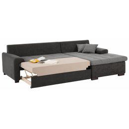 Home Affaire Ecksofa &raquo;F&ouml;hr L-Form&laquo; wahlweise mit Bettfunktion grau 100% Polyester Luxus-Microfaser/Struktur;100% Polyester PRIMABELLE /Webstoff;100% 