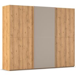 Rauch Schwebet&uuml;renschrank &raquo;Kleiderschrank Schrank Garderobe Schlafzimmerschrank SCALE-WOOD&laquo; edle geteilte Front in massiver Asteiche mit Glast&uuml;ren 